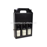 China Hard 1 3 Bottle Wine Box Cardboard with Printed Logo for sale