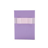 China Paper Gift Box Packaging / Wedding Flowers Gift Purple Gift Box White Bow for sale
