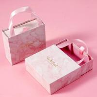China Festival Jewelry Gift Box Packaging / Drawer Gift Box Paper Sliding with Handle for sale