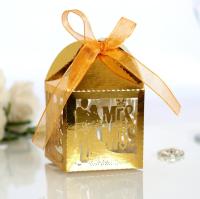 China Luxury Card Wedding Gift Box With Ribbon for Favor Sweet Lollipop Candy Party for sale
