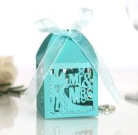 China Luxury Card Wedding Gift Box With Ribbon for Favor Sweet Lollipop Candy Party for sale