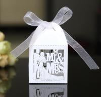 China Luxury Card Wedding Gift Box With Ribbon for Favor Sweet Lollipop Candy Party for sale