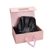 China Magnetic Folding Box With Ribbons Luxury Clothes Gift Packaging Support for sale