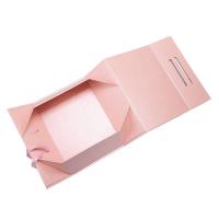 China Magnetic Folding Box With Ribbons Luxury Clothes Gift Packaging Support for sale