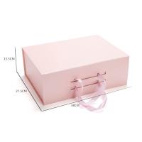 China Magnetic Folding Box With Ribbons Luxury Clothes Gift Packaging Support for sale