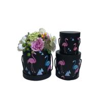 China Luxury Gift Box Packaging / Recycled Round Flower Box For Preserved Roses for sale