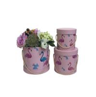 China Luxury Gift Box Packaging / Recycled Round Flower Box For Preserved Roses for sale