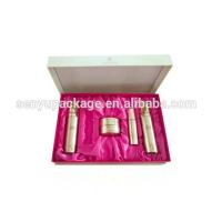 China Luxury Custom Logo Book Shaped Magnetic Closure Cosmetic Folding Paper Gift Box with Satin for sale
