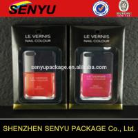 China Custom Logo Nail Polish Packaging Box With Plastic Tray Material Recyclable for sale