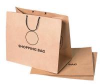 China Personalised Brown Paper Bags Embossed Debossed Surface Finishing Treatment for sale