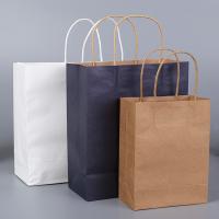China Fashion Recycled Kraft Custom Brown Paper Bags With Logo Shopping Support for sale