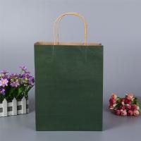 China Recycled Colored Printed Paper Grocery Bags With Twisted Handles for sale