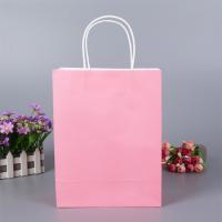 China Recycled Colored Printed Paper Grocery Bags With Twisted Handles for sale