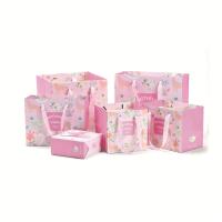 China Mini Paper Gift Bags With Handles Nylon Matte Finishing Custom Company Logo for sale