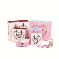 China Mini Paper Gift Bags With Handles Nylon Matte Finishing Custom Company Logo for sale