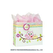 China Party Printed Paper Bags / Colored Paper Merchandise Bags Customized Shape for sale