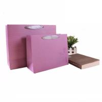 China Coated 	Printed Paper Bags / Shopping Black Pink Paper Bags With Handles for sale