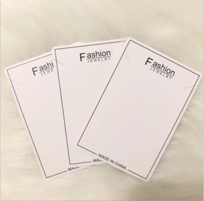 China Custom Hot Stamping Logo Printed Necklace Earring Display Card with Hanging Earring Cards for sale