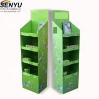 China Pop Floor Corrugated Cardboard Display Stands Embossing Or Glossy Lamination for sale
