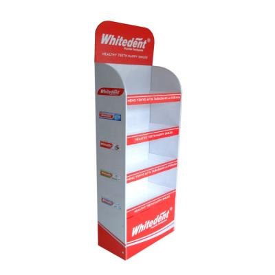 China Makeup Advertising Cardboard Display Stands / Cardboard Counter Display Stands for sale