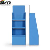 China Solid Color Cardboard Display Stands / Corrugated 3 Tier Cardboard Display for sale