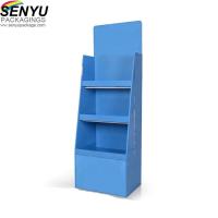 China Solid Color Cardboard Display Stands / Corrugated 3 Tier Cardboard Display for sale
