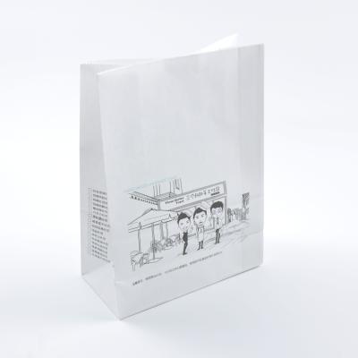 China Fast Food Kraft Paper Bags Lunch Handmade Take Away for sale