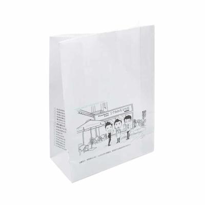 China Food Grade Packaging Kraft Paper Bag Folding Bread Packaging Bags for sale