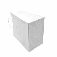 China Custom Kraft Paper Bags with Hand Length Handle White Color Food Grade for sale
