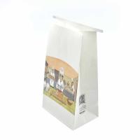 China Breakfast Toast Printed Paper Bags / Brown Paper Bread Bags Packing for sale