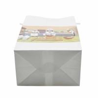 China Breakfast Toast Printed Paper Bags / Brown Paper Bread Bags Packing for sale