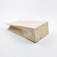 China Food Grade Printed Paper Bags / Kraft Paper Bag Recycled Brown Color For Takeout for sale