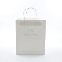 China Custom Printing Bakery Printed Paper Food Bags White Craft with Handle for sale