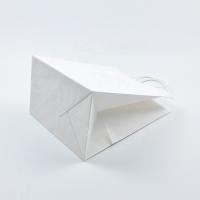 China Custom Printing Bakery Printed Paper Food Bags White Craft with Handle for sale