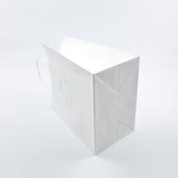 China Custom Printing Bakery Printed Paper Food Bags White Craft with Handle for sale