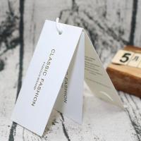 China Custom Clothing T Shirt Hang Tags White Color Fashionable Square Shape for sale