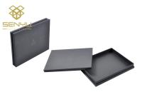 China Black Kraft Paper Box Packaging with 1200g Cardboard Base Lid Gift Packing for sale