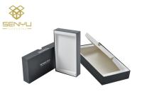 China Phone Accessories Paper Boxes For Packing / Black Paper Gift Box With Tray for sale