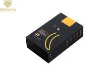 China Black Mobile Accessories Packaging Handmade Magnetic Packaging Box for sale