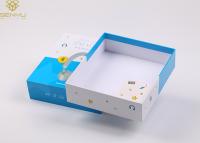 China Blue Headphone Handmade Mobile Accessories Packaging Box for sale