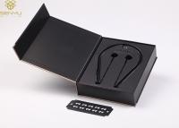 China Embossing Black Cardboard 1500g Earphone Packaging Box for sale