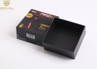 China Black Square Mobile Accessories Packaging Paper Box With Lid for sale
