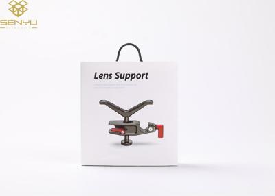 China Environmental White Lens Support Paper Box Packaging For Camera Parts for sale