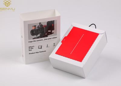 China Camera White Cardboard Packaging Box With Handle for sale