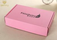 China Folding Pink Corrugated Shipping Boxes / Matte Lamination Kraft Corrugated Boxes for sale