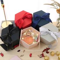 China Hexagon Shaped Christmas Gift Box Packaging With Lids for sale