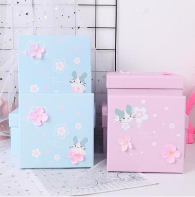 China Square Paper Lid And Base CMYK Printing Gift Box Packaging for sale