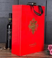 China Recycled Wine Bottles Cardboard Paper Boxes With Handles for sale