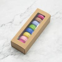 China Brown Kraft Paper Macarons Cookies Gift Box Packaging for sale