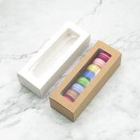 China Brown Kraft Paper Macarons Cookies Gift Box Packaging for sale